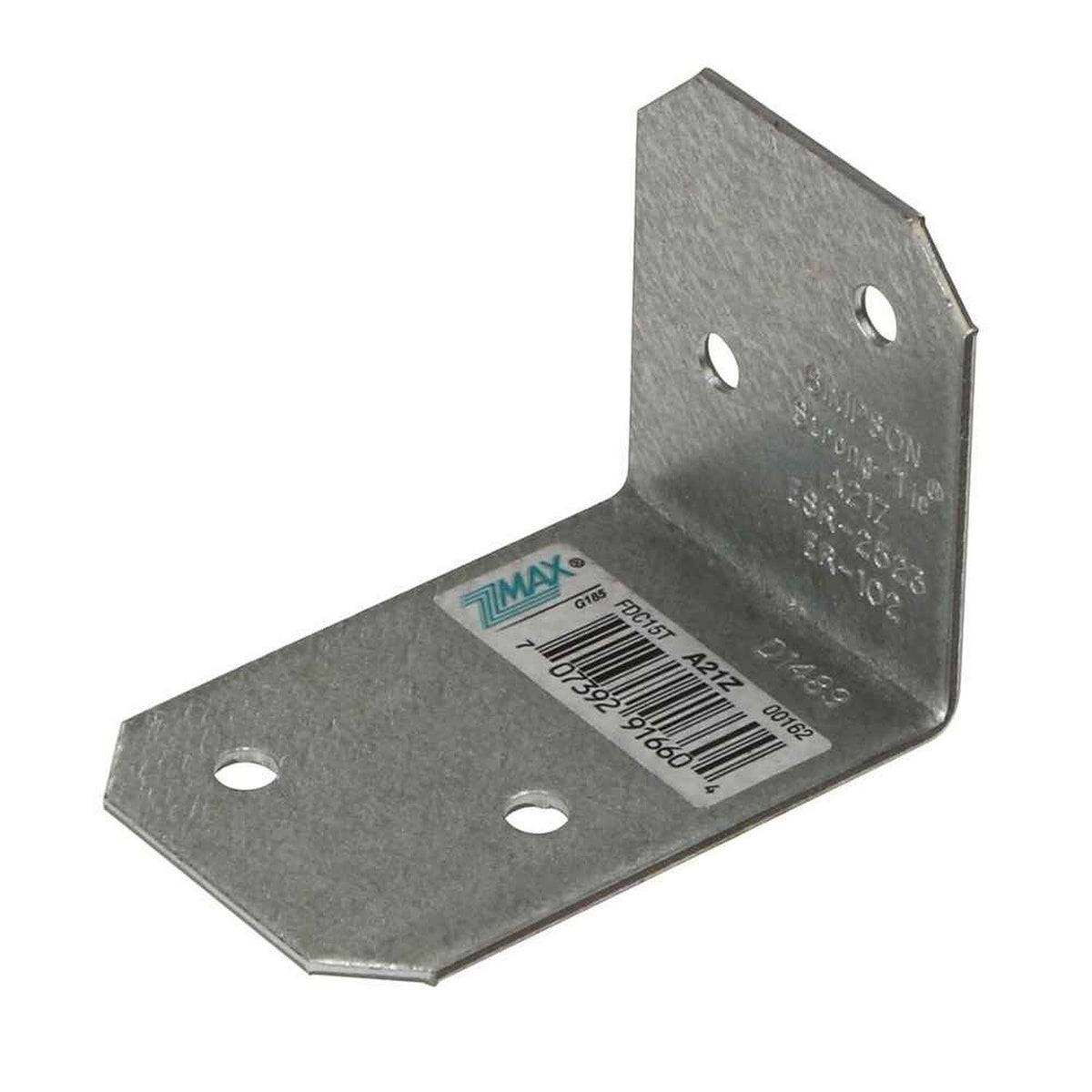 Simpson Strong-Tie A21 (2" x 1-1/2" x 1-3/8") 18Ga Galvanized A Angle ...