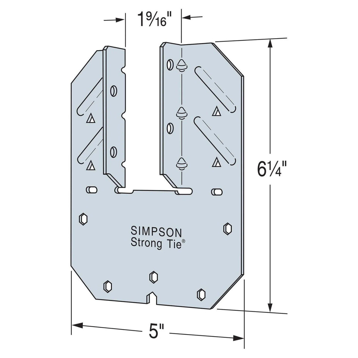 Simpson Strong-Tie HM9KT (18-Gauge) Galvanized Hurricane Tie with Scre ...