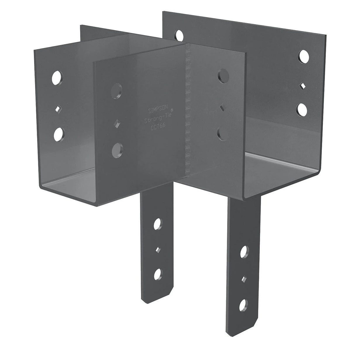 Simpson Strong-Tie CCT666 Heavy-Gauge Steel Column Cap T Configuration ...