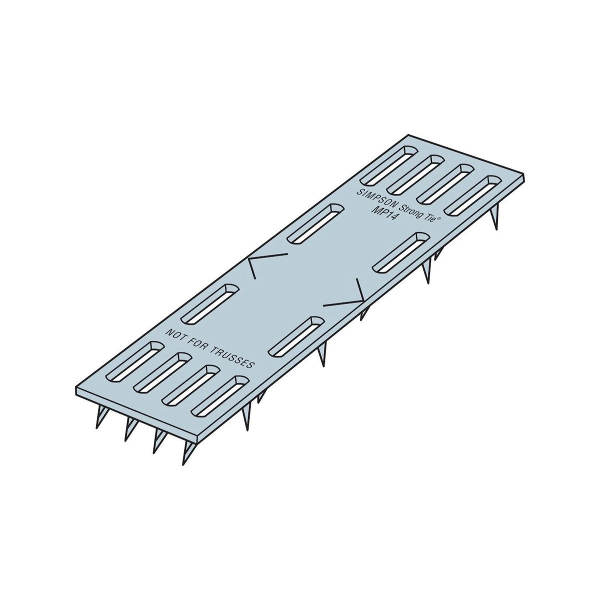 Simpson Strong-Tie MP14 (1" x 4") 20-Gauge Galvanized Mending Plate ...