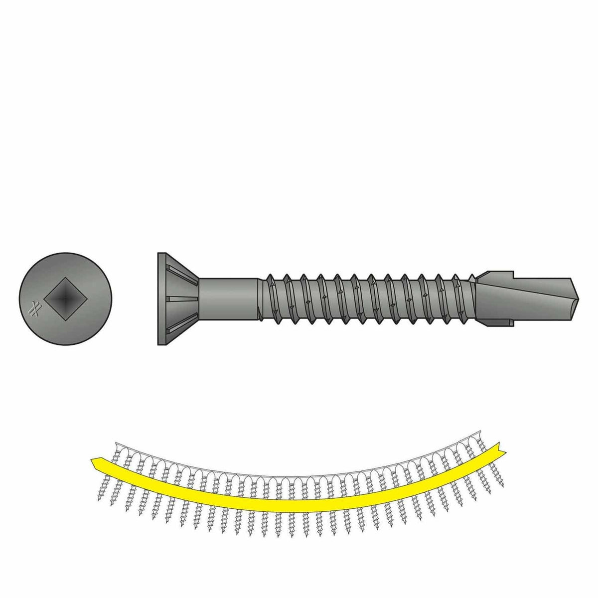 Simpson Strong-Tie TBG1245S Strong-Drive (#12 x 1-3/4") T30 Flat Head ...